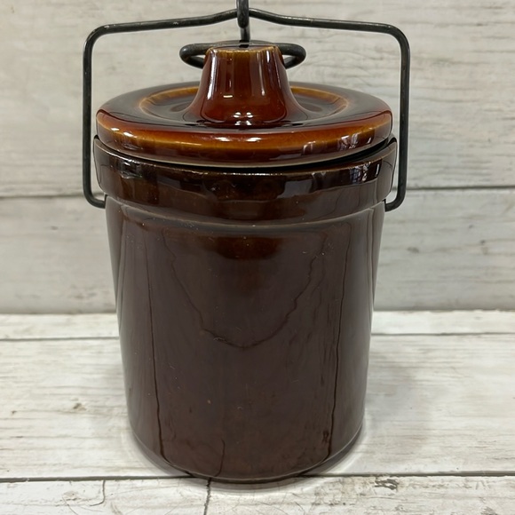Vintage | Kitchen | Vintage Food Storage Crock Jar Brownstoneware ...